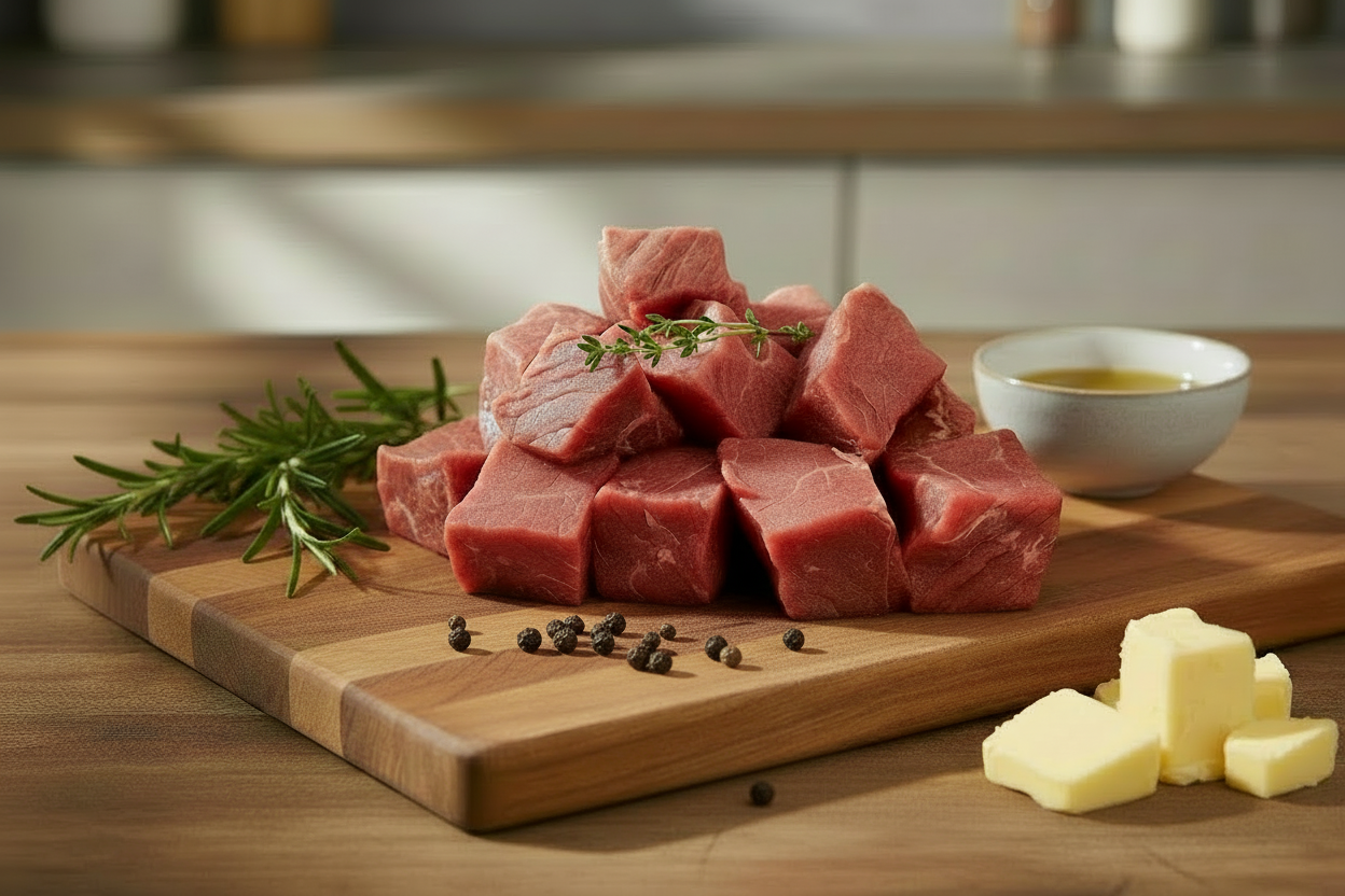 Frozen Beef Cubes 500g – Nativo